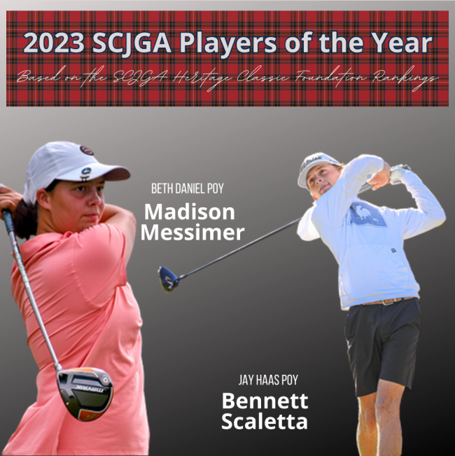 Bennett Scaletta and Madison Messimer Named SCJGA Players of the Year